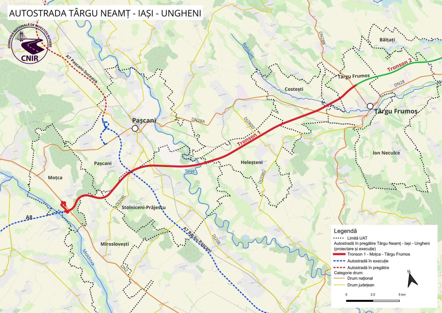 Autostrada Unirii A8, tronsonul Tg Neamt – Tg Frumos va intra in licitatie – ARENA ...