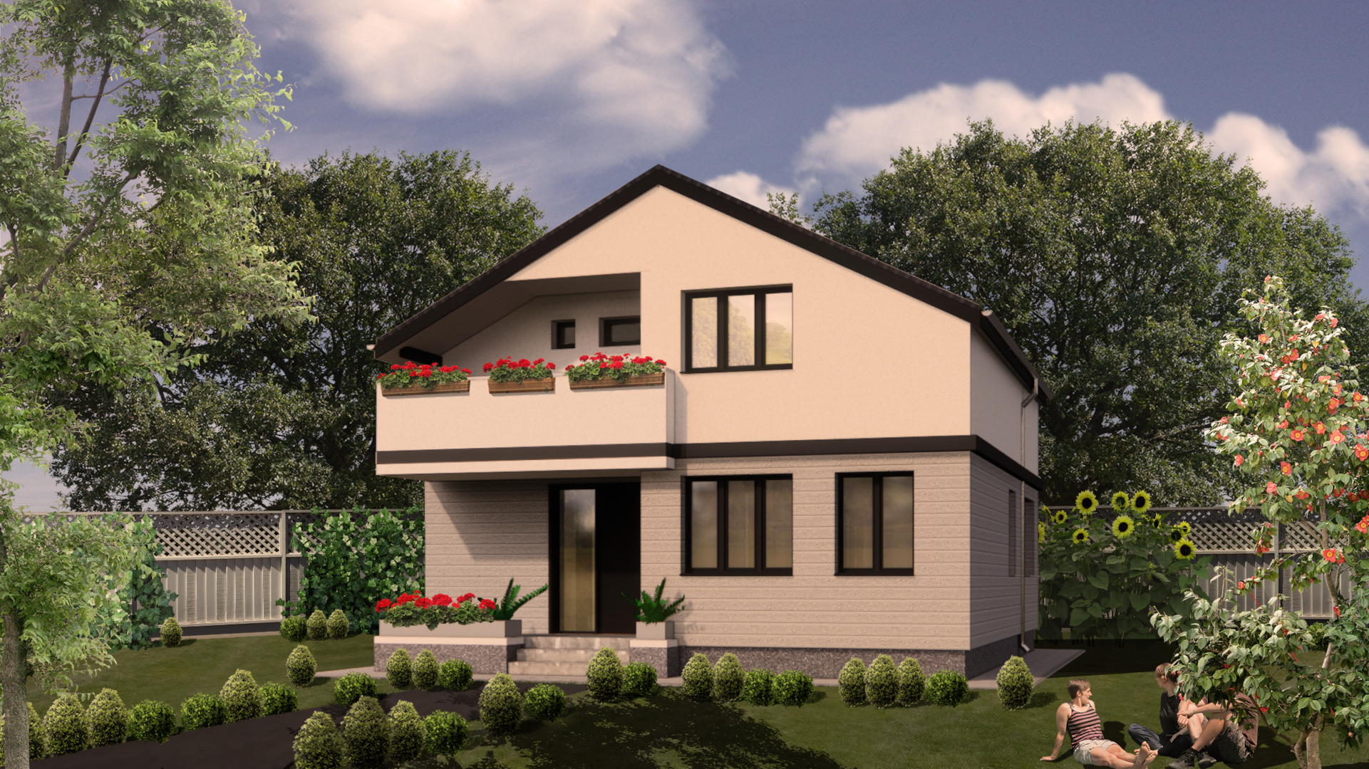 Casa cu trei dormitoare si birou (deviz general) – ARENA Constructiilor ...