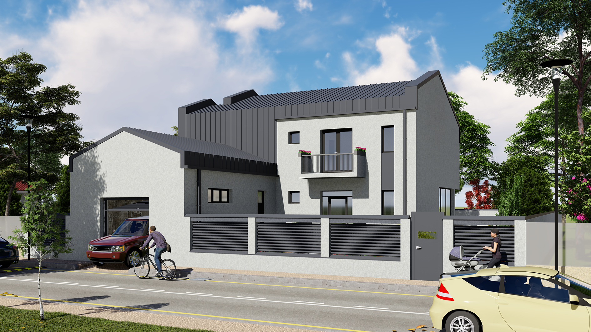 Proiecte de case: Casa moderna cu trei dormitoare (deviz general ...